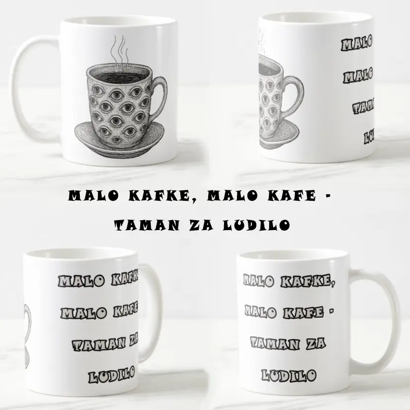 Keramicka šolja Malo Kafke malo kafe, 330 ML