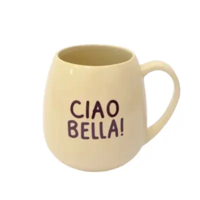 Heim Šolja sa ruckom Ciao bella, 500ml, Žuta