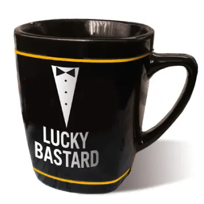 Šolja Lucky Bastard, 260 ml, Crna