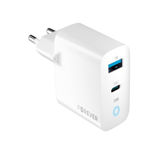 Forever punjač TC06 2xUSB-C 20W PD QC