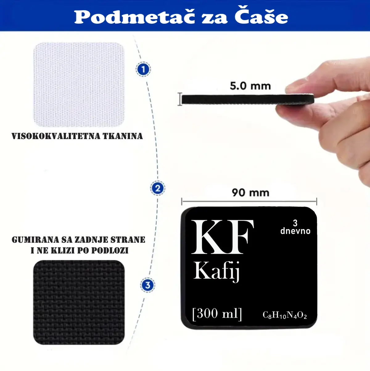 Podmetač za čaše Kafij (1 kom)