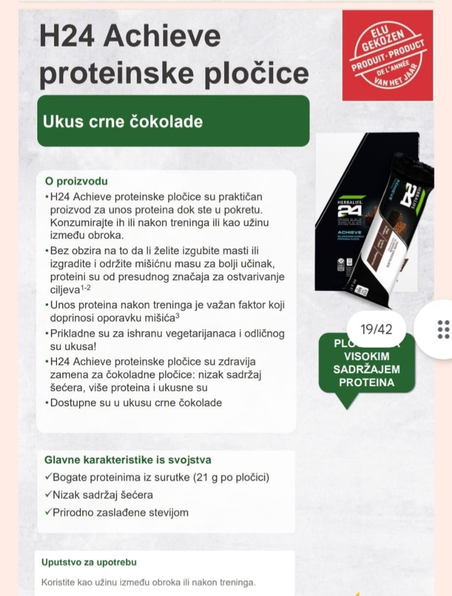 H24 Achieve proteinska pločica