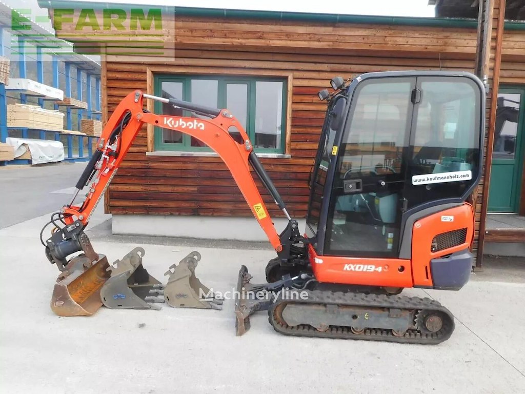 Kubota kx019-4 ( 1.855kg ) powertilt + hydr. sw mini bager