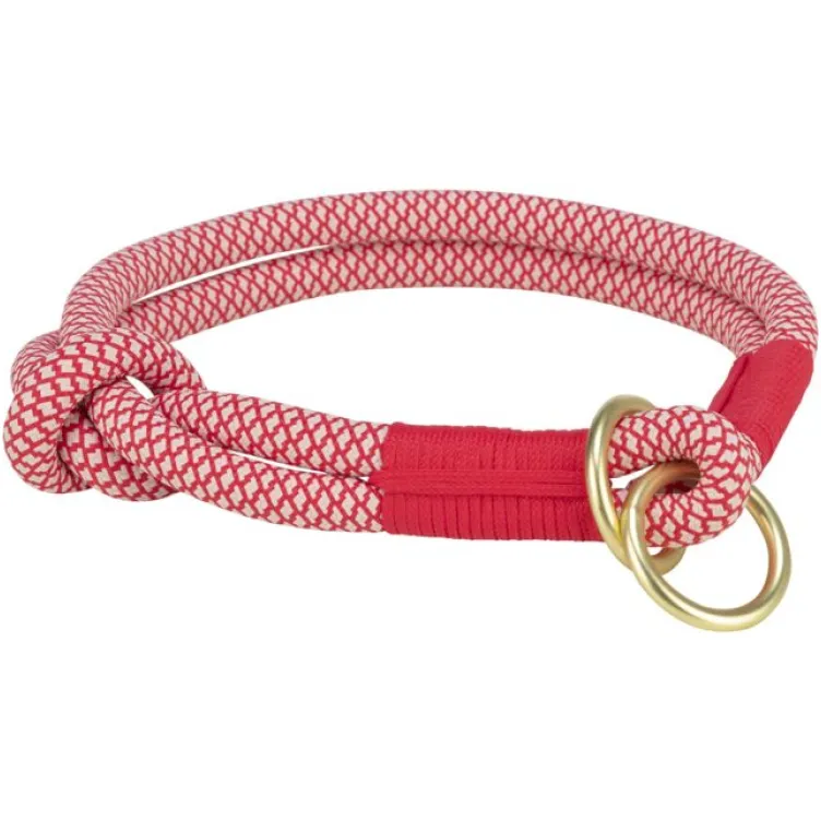 Ogrlica soft rope S 36cm/6mm crveno/bež