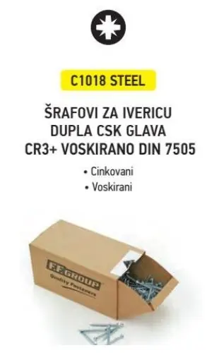 FF Set pozi šrafova za ivericu 4,5X25 1000/1