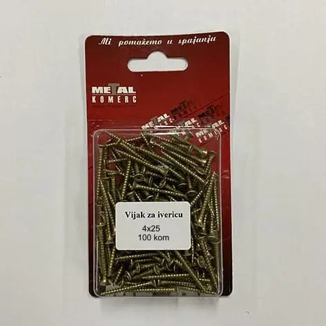 Blister Vijak za ivericu, 4X25