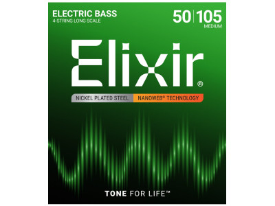 Elixir 14102 Medium 50-105 Nanoweb Long Scale 4-String
