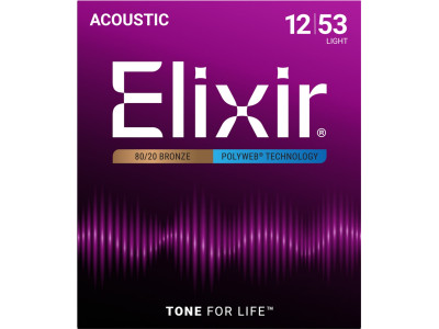 Elixir 11050 Light 012-053 80/20 Polyweb