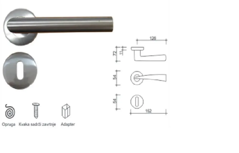 NEXSAS Kvaka 111 srebrna - ključ NXKRK 111 Ni