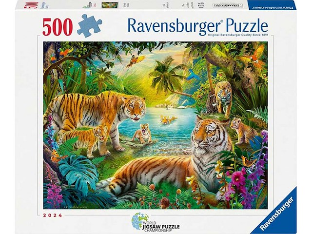 Puzzle slagalica 500 delova Tigrovi u oazi 12001384
