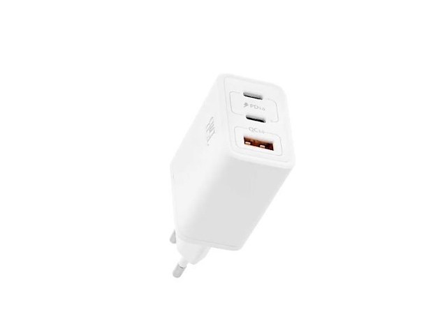 TNB CHGAN65W Zidni punjač 65W, USB-C X 2 + USB-A QC 3.0