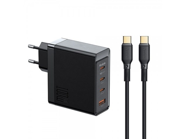 MCDODO CH-5141 SET 100W ZIDNI Punjač USB-C x3 + USB-A + KABL 100W TIP-C, 2m