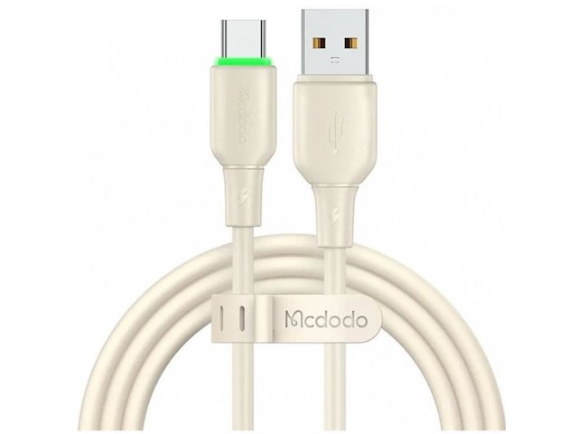 MCDODO CA-4750 Kabl 6A, USB-A na TIP-C, LED SVETLO, DUŽINA 1.2m, BEŽ