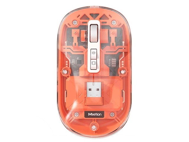 MEETION BTM005OR BEŽIČNI BT PUNJIVI Miš, 2.4GHZ, ORANŽ