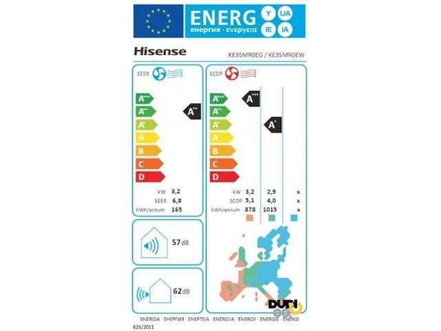 HISENSE KE35MR0E HI-COMFORT 12K Inverter klima
