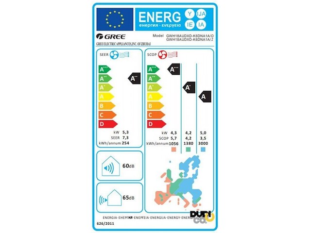 GREE COMFORT CLIVIA  AI 18K WI-FI Inverter klima