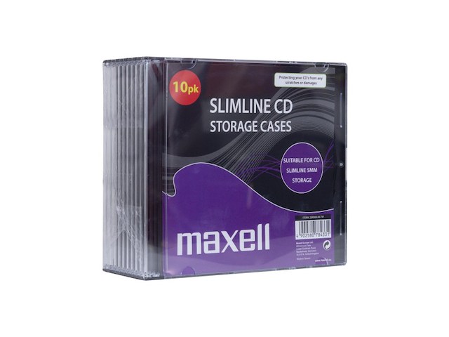 MAXELL CD KUTIJA 5MM SLIM CASE Crna 10PAK