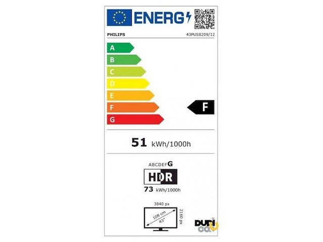 PHILIPS 43PUS8209/12 4K UHD AMBILIGHT QLED SMART Televizor