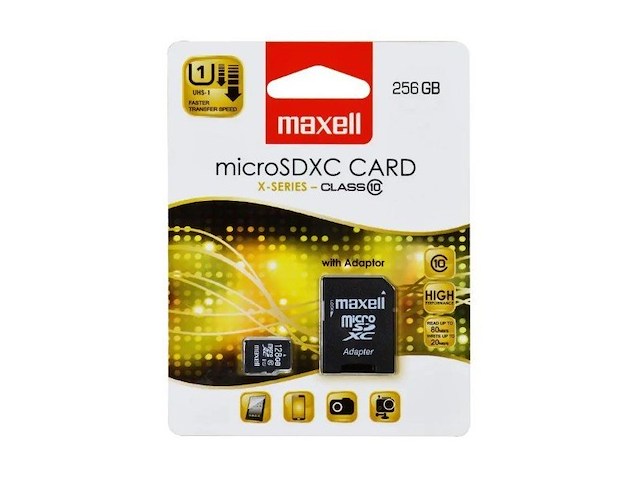 MAXELL MICRO SDXC 256GB CLASS 10 + ADAPTER UHS-1