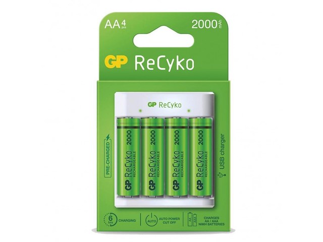 GP PUNJAČ Baterija ZA 4 x AAA/AA + 4 PUNJIVE AA BAT. 2100mAh