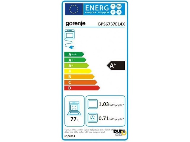 GORENJE BPS 6737 E14X Ugradna rerna