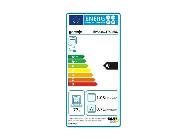 GORENJE BPSAX6747A08BG UGRADNA Rerna