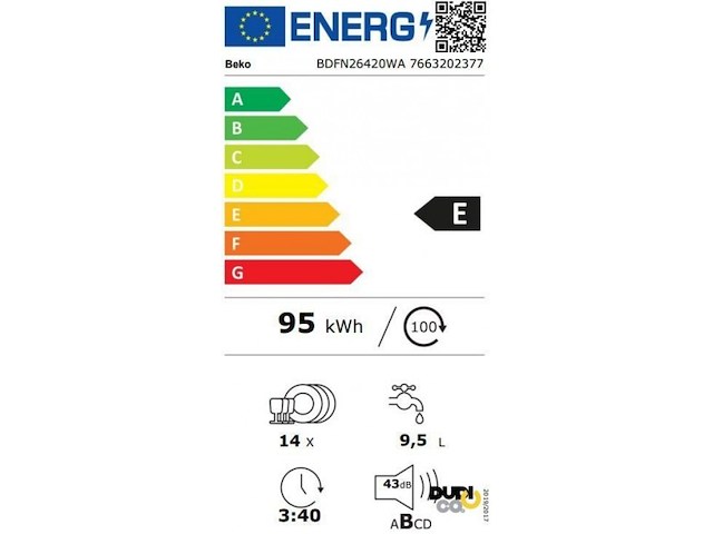 BEKO BDFN26420WA Sudomašina