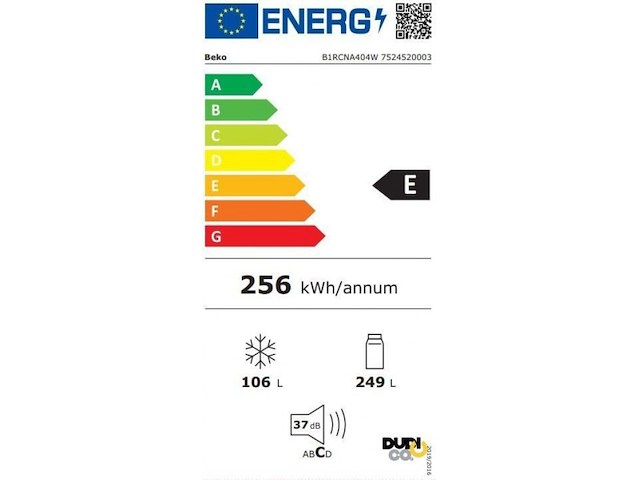 BEKO B1RCNA404W KOMBINOVANI Frižider