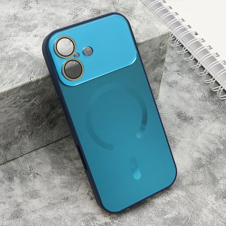 Zastitna maska (futrola) COLOR METAL Magsafe - iPhone 17 plava (MS)
