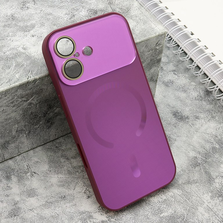 Zastitna maska (futrola) COLOR METAL Magsafe - iPhone 17 roze (MS)