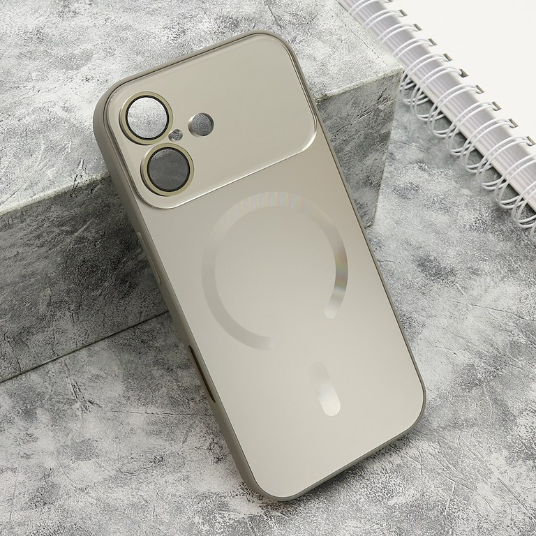 Zastitna maska (futrola) COLOR METAL Magsafe - iPhone 17 siva (MS)