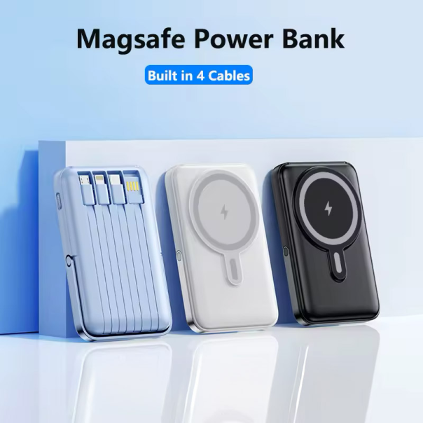 Power Bank Mag Charger PD 66W 5000 mAh crni