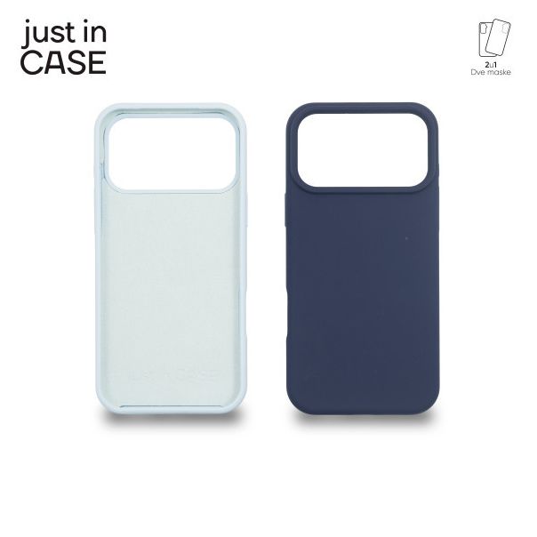 JUST IN CASE 2u1 Extra case MIX PLUS paket maski za iPhone 17 Pro Max, plava