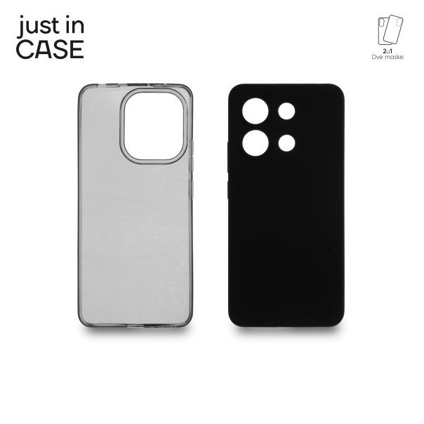 JUST IN CASE 2u1 Extra case MIX paket maski za Redmi Note 13, crna