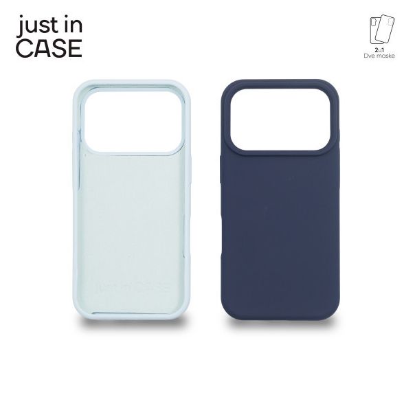 JUST IN CASE 2u1 Extra case MIX PLUS paket maski za iPhone 17 Pro, plava