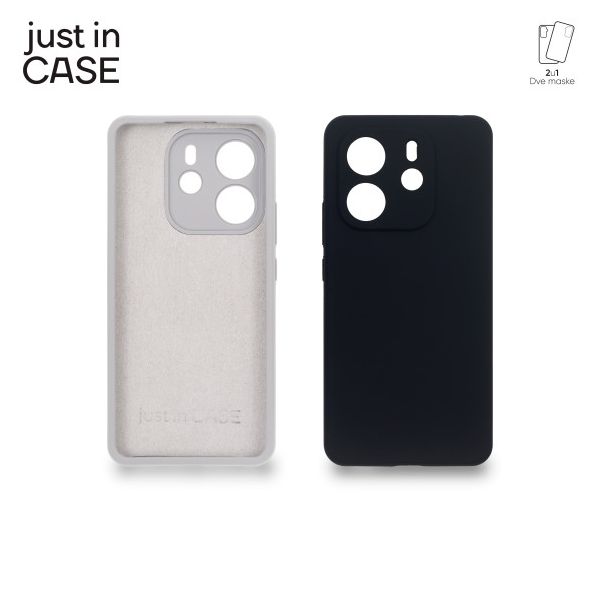 JUST IN CASE 2u1 Extra case MIX PLUS paket maski za Redmi Note 14, crna