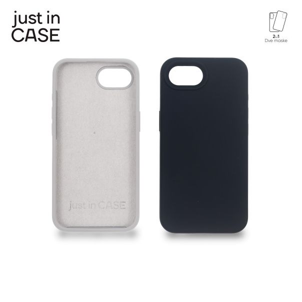 JUST IN CASE 2u1 Extra case MIX PLUS paket maski za iPhone 16e, crna