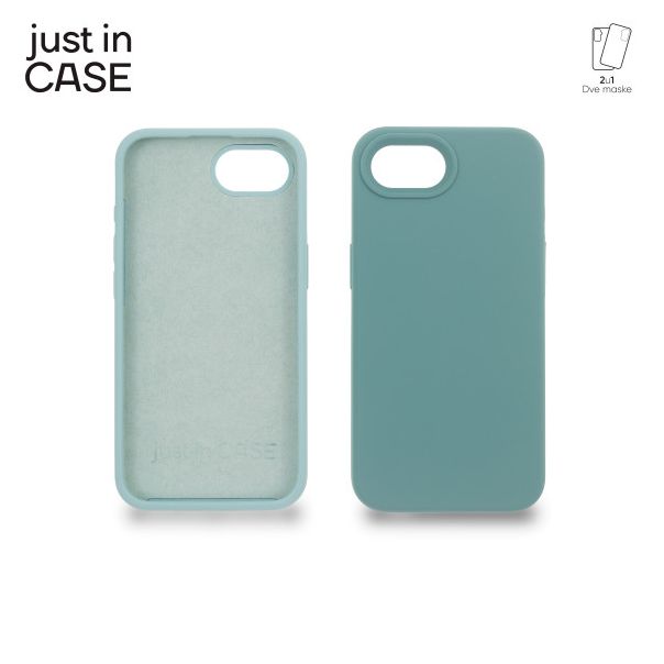 JUST IN CASE 2u1 Extra case MIX PLUS paket maski za iPhone 16e, zelena