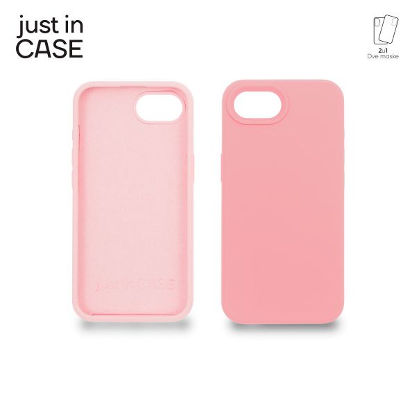 JUST IN CASE 2u1 Extra case MIX PLUS paket maski za iPhone 16e, roza