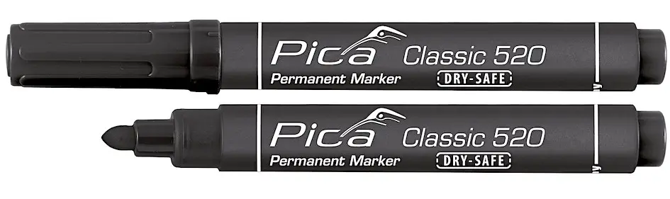 Pica Permanentni marker Dry-Safe, Crni