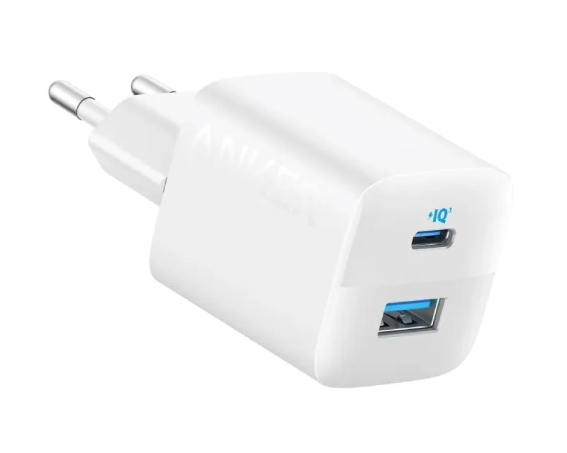 ANKER 323 33W USB-C zidni punjač 2-porta (USB-A i USB-C), beli