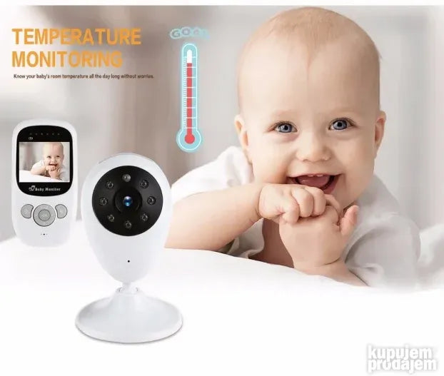 Baby monitor kamera 2.4″ sa ekranom i Temp senzorom -Novo-