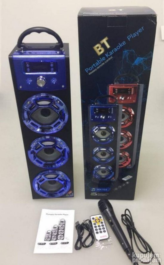 Karaoke Led Bluetooth Zvucnik MX-103 Plus Mikrofon-o!