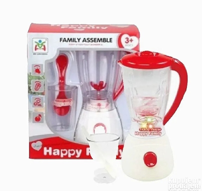 Blender na baterije koji svetli i svira Happy family