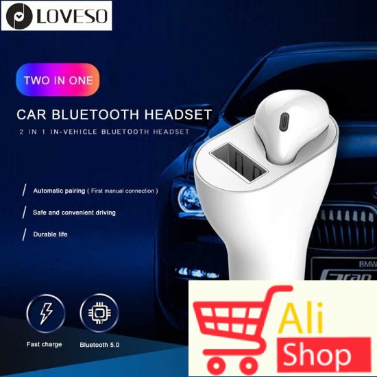 Auto punjac Usb + bluetooth slusalica 2u1 12/24v