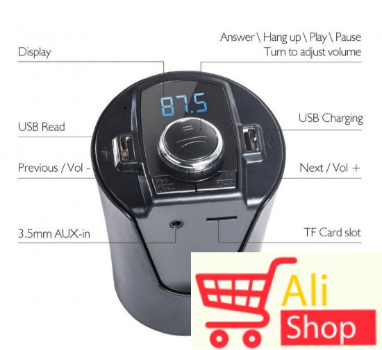 BX7 Bluetooth Mp3 Handsfree Transmiter Usb Aux Sd Card