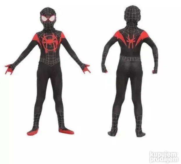 Crni spajdermen Kostim za decake Miles Morales