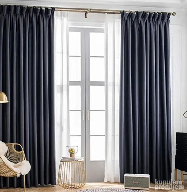 Draperije moderne FLANNEL ZAVESE 140x260cm Draperi Blackout