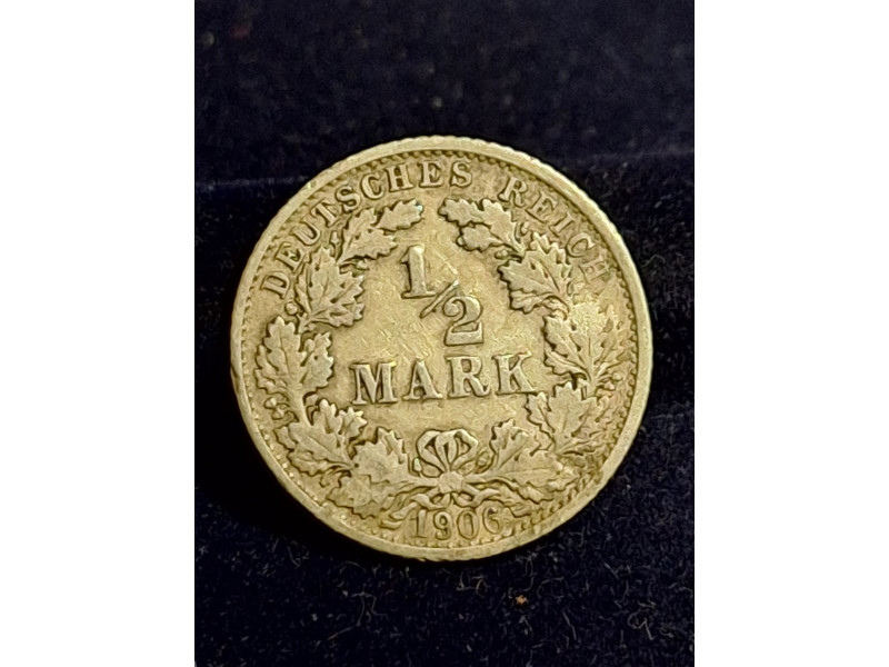 SREBRNA KOVANICA POLA MARAKA 1906 g