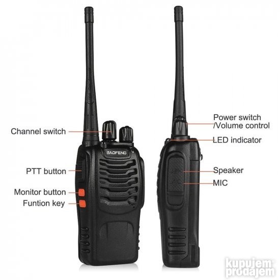 Baofeng – radio stanica 2kom 16 kanala (888s)